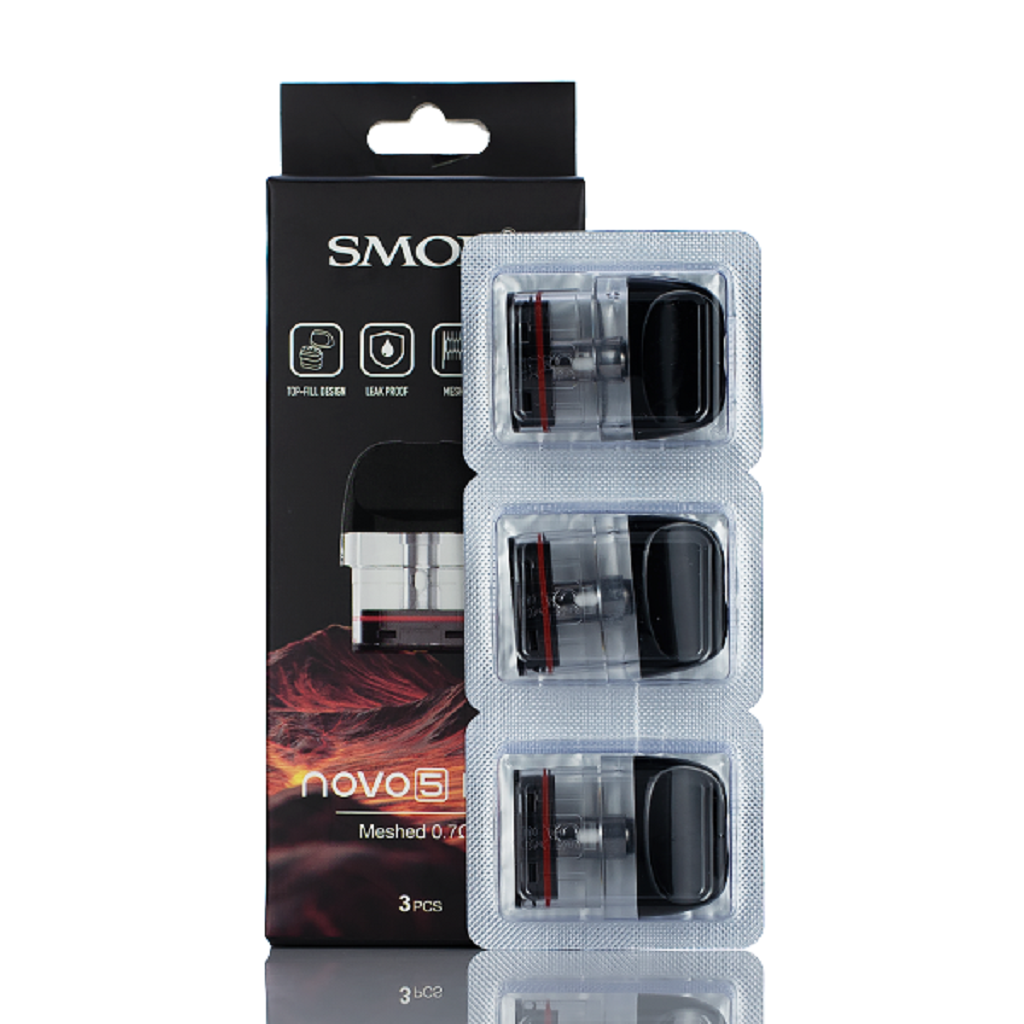 SMOK Novo 5 Replacement Pod (3 Pack) 0.7Ω – All About Vapor Inc
